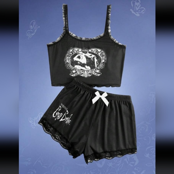 ROMWE | Intimates & Sleepwear | Corpse Bride Lace Pj Set | Poshmark